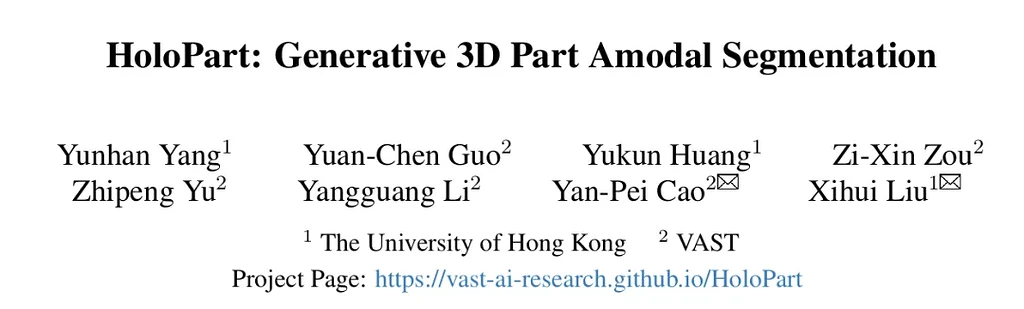VAST开源HoloPart与UniRig：3D模型编辑与自动绑定新突破 - AI资讯 - 冷月清谈