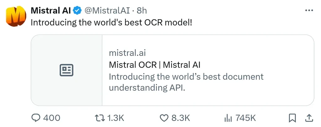 Mistral 发布高性能 OCR API，实测表现优异但仍有提升空间 - AI资讯 - 冷月清谈