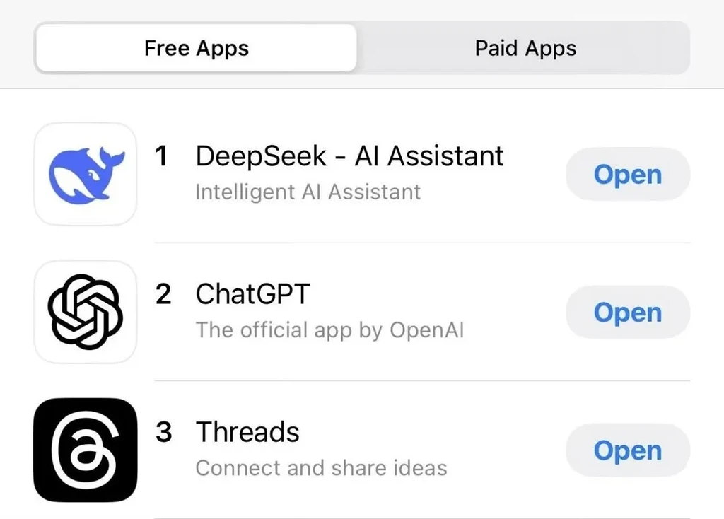 DeepSeek-R1 横空出世，登顶美国App Store榜首，性能比肩OpenAI，成本却低得惊人！ - 好书推荐 - 冷月清谈