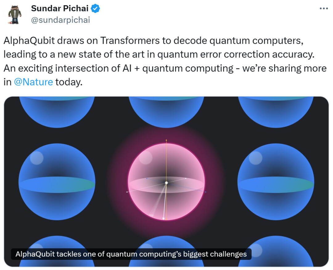 哈萨比斯与谷歌推出AlphaQubit：量子计算的新觉醒 - AI资讯 - 冷月清谈